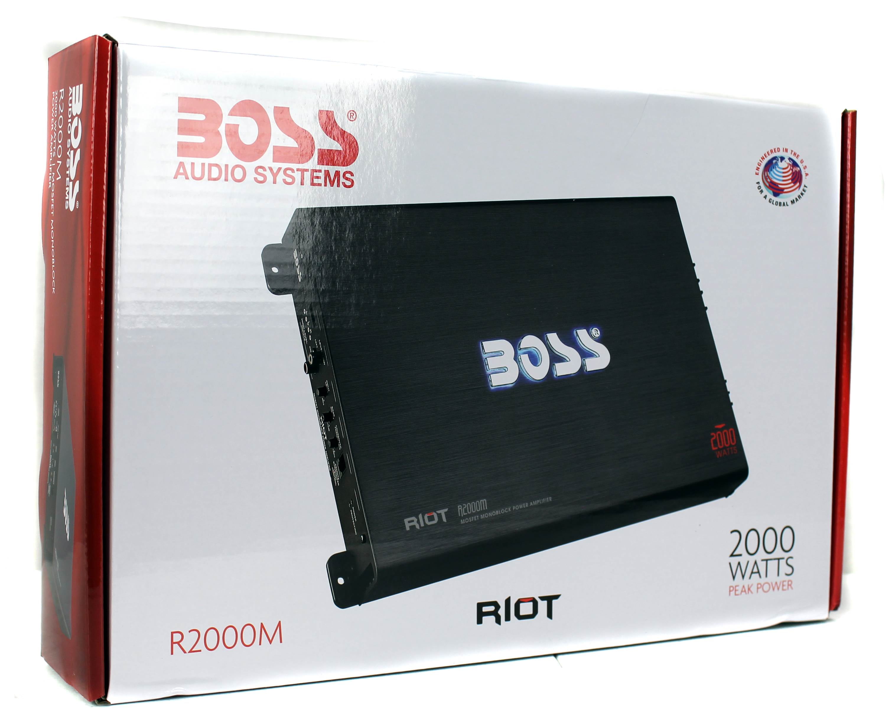Boss Audio 2000W Riot Monoblock Car Audio MOSFET Power Amplifier Mono ...