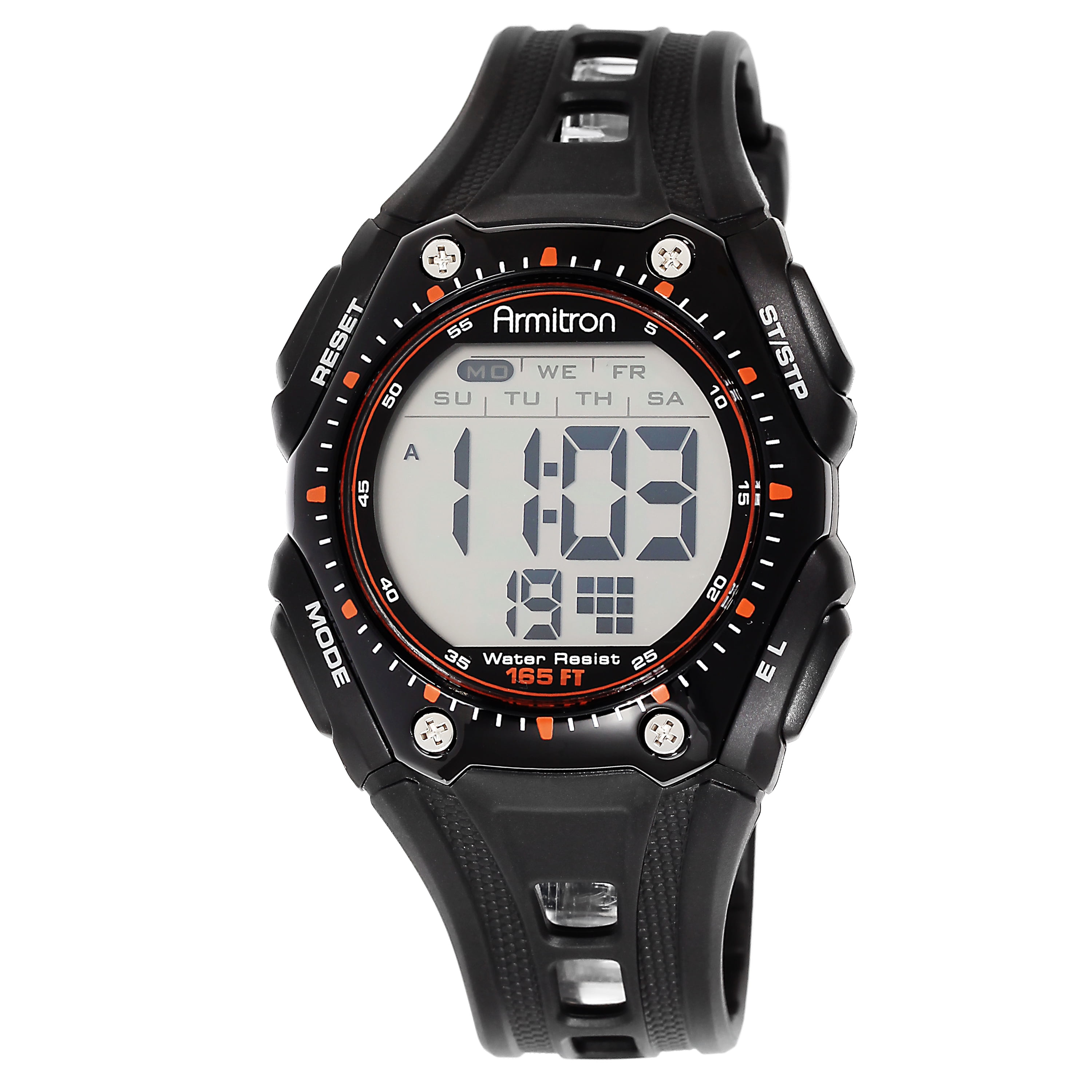 Men's Sport Black Round Watch - Walmart.com