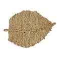 Fennco Styles Seagrass Leaf Shaped Table Placemats 14" W x 20" L, Set ...