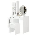 Ktaxon Dressing Table Set with 3-Color Lighted Mirror, Vanity Table ...