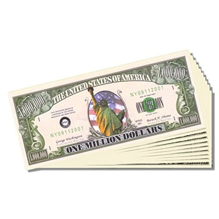Lady Liberty Novelty Million Dollar Bill - Set of 100 with 1 Bonus ...