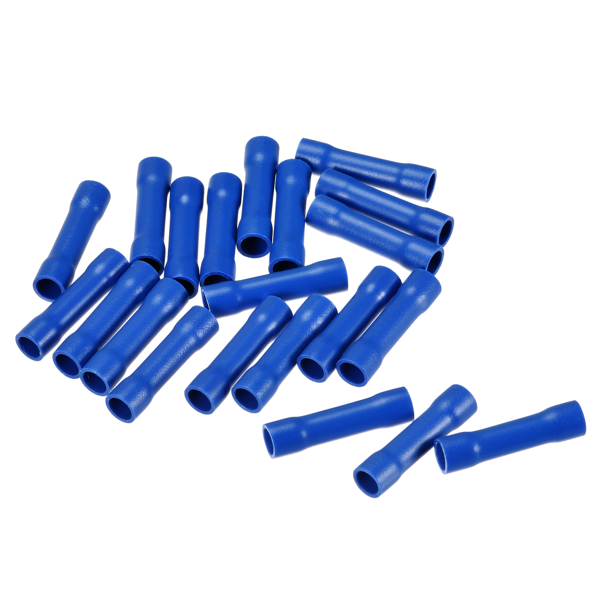 Uxcell Butt Crimp PVC Terminals Blue 16-14 AWG Fully Insulated for ...