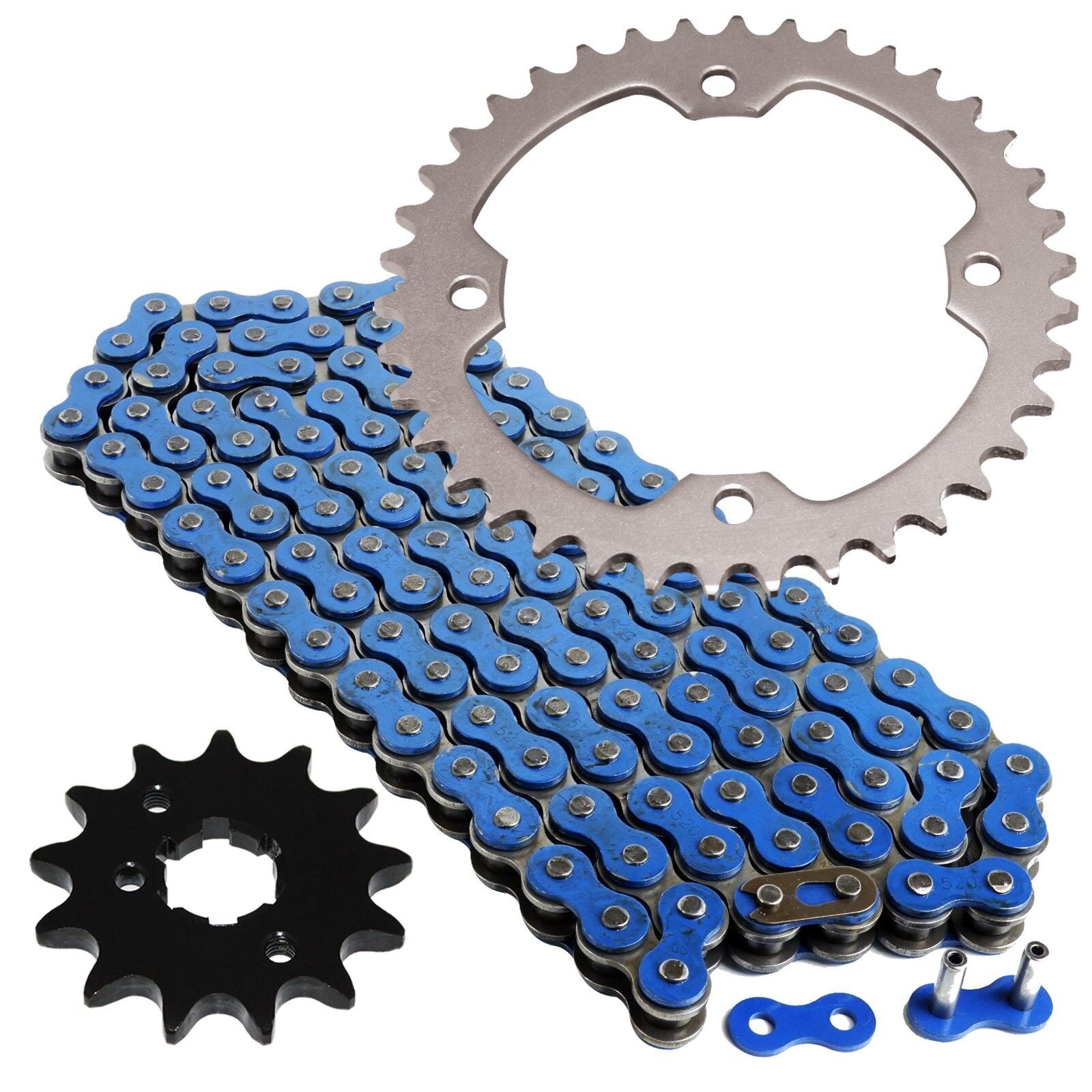 Blue Drive Chain And Sprockets Kit for Yamaha Raptor 350 YFM350R 2004 ...