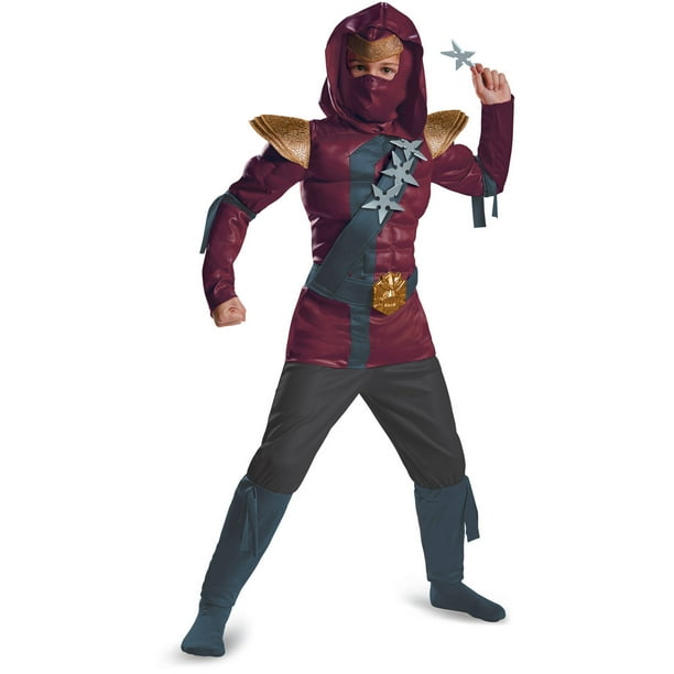 Boy's Red Fire Ninja Muscle Halloween Costume - Walmart.com