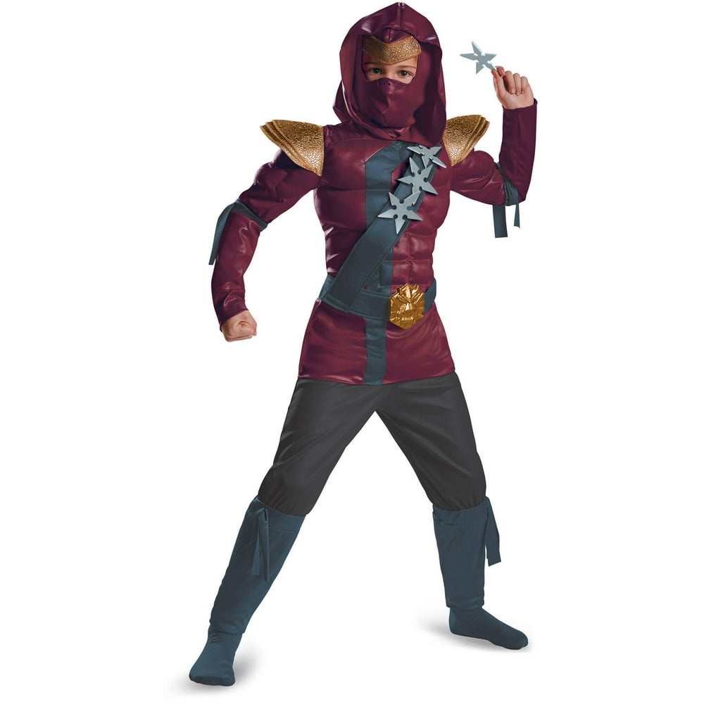 Boy's Red Fire Ninja Muscle Halloween Costume - Walmart.com - Walmart.com