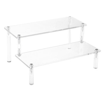 Clear Acrylic Display Stand Riser Shelf Large Holder Storage Rack for ...