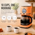 Nostalgia, Retro Coffee Maker, 10-Cup, Orange, with Reusable Filter ...
