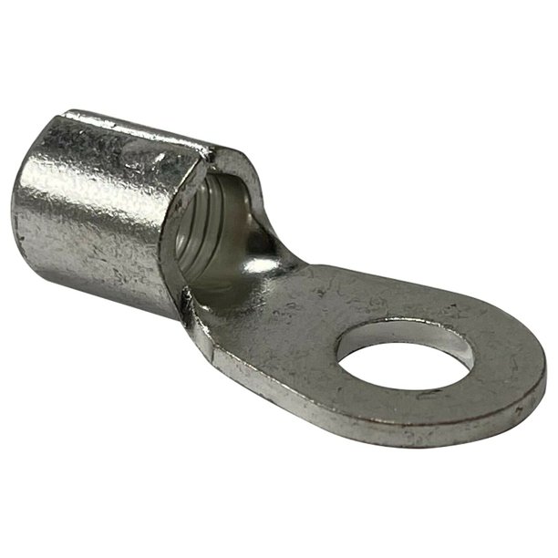 (100) Non-Insulated 4 AWG Gauge Ring Connector 5/16" Stud Electrical Wire Terminal - USA ...