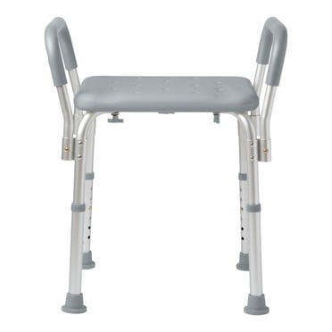 Medline Elements Adjustable Shower Chair with Microban Antimicrobial ...