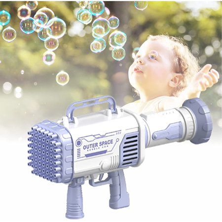 60-Hole Rocket Launcher Shape Bubble Maker, Rocket Boom Bubble Gun ...