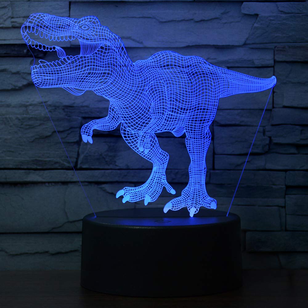 JT Dinosaur 3D Night Light Multi 7 Color Changing Illusion Lamp for ...