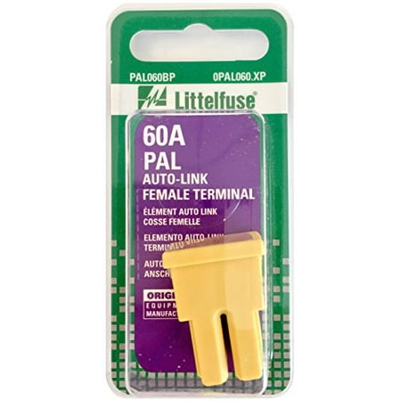 Littelfuse 0PAL060.XP PAL 32 Volt 60 Amp Carded Auto Link Female Fuse ...
