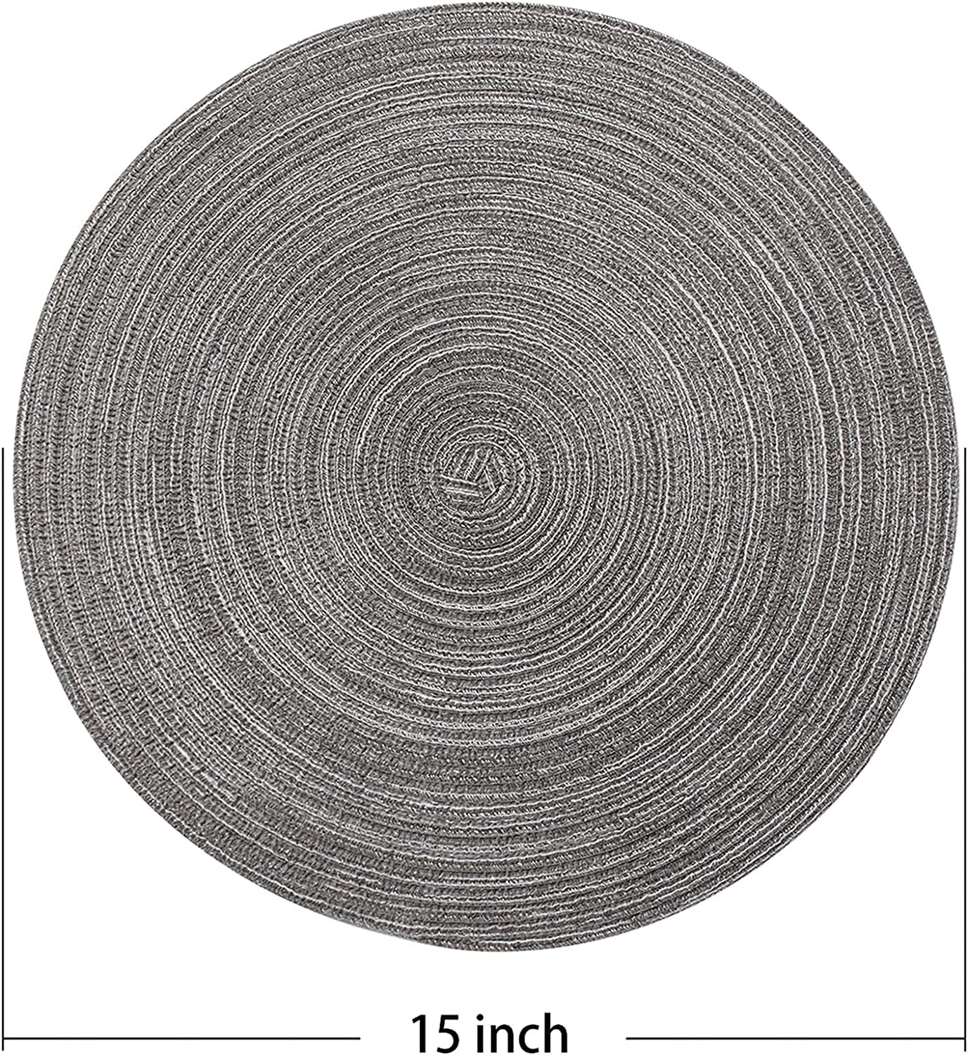 Casewin Round Braided Placemats 15 Inch Round Table Mats for Dining ...