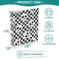 ALAZA Skulls on Checkered Cute Hardcover 3 Ring Binder 1.5" D-Rings ...