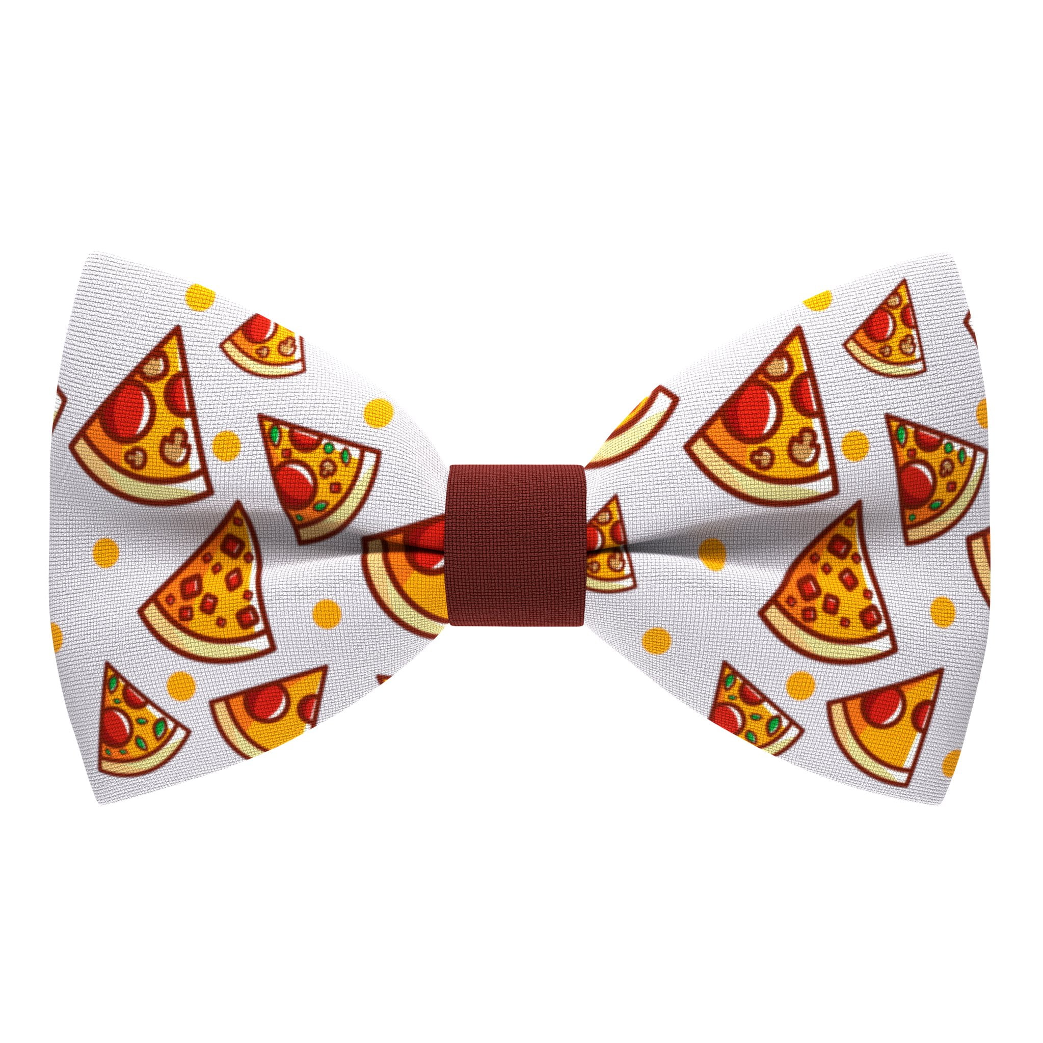 Slice Of Pizza Bow Tie Fast-Food Pattern Pre-Tied Shape, By Bow Tie ...