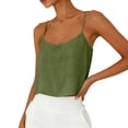 Curuila Tank Tops For Women Solid Color Sleeveless Crew Neck Summer ...