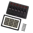 3. Marine Auto 6 Gang Rocker Panel 12V/24V Toggle Switches with LED ...