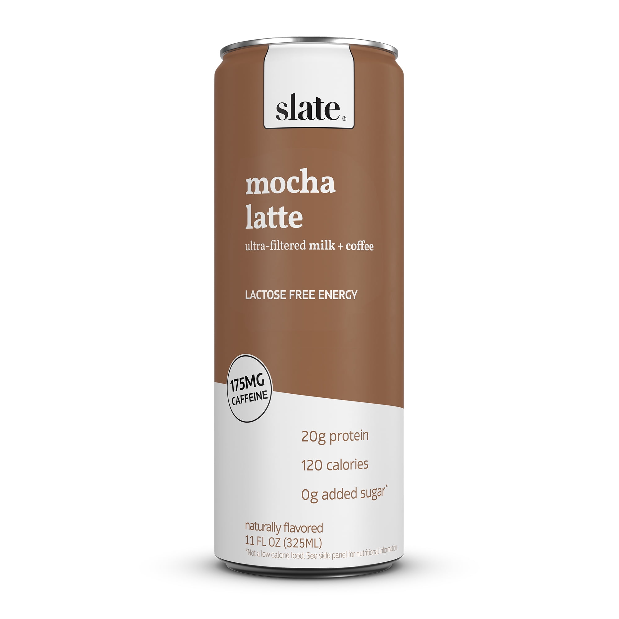 Slate High Protein Mocha Latte, Lactose Free, 20g Protein, 11oz ...