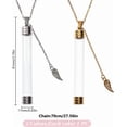 2 Colors Column Glass Bottle Pendant Necklaces Cat Whisker Holder Brass ...