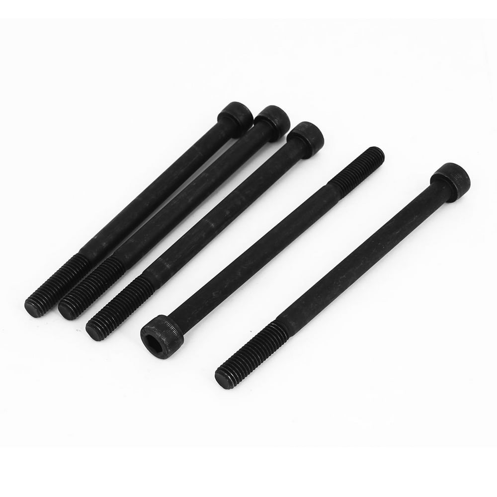 M10 x 140mm 12.9 Alloy Steel Hex Socket Head Cap Screw Bolt Black 5pcs ...