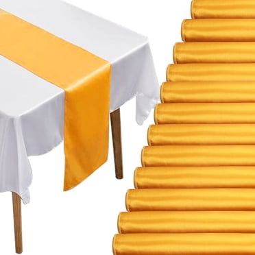 MDS Pack of 10 Wedding 12 x 108 inch Satin Table Runner for Wedding ...