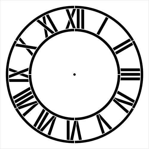 Roman Numeral Clock Template