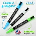 Yes4Quality Magnetic Blackboard for Refrigerator, Dry Erase with Neon ...