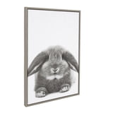 Free Shipping! Kate and Laurel Rabbit Animal Print Framed Canvas Wall ...