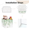 3 pcs Leaf Women Cube Storage Unit Bin with Metal Frame Foldable Kallax ...