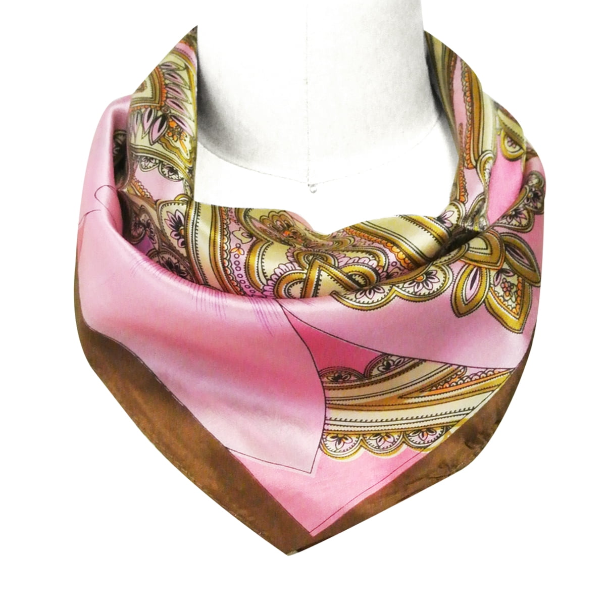 Wrapables® 100% Silk Neckerchief Square Scarf, Paisley Precious ...