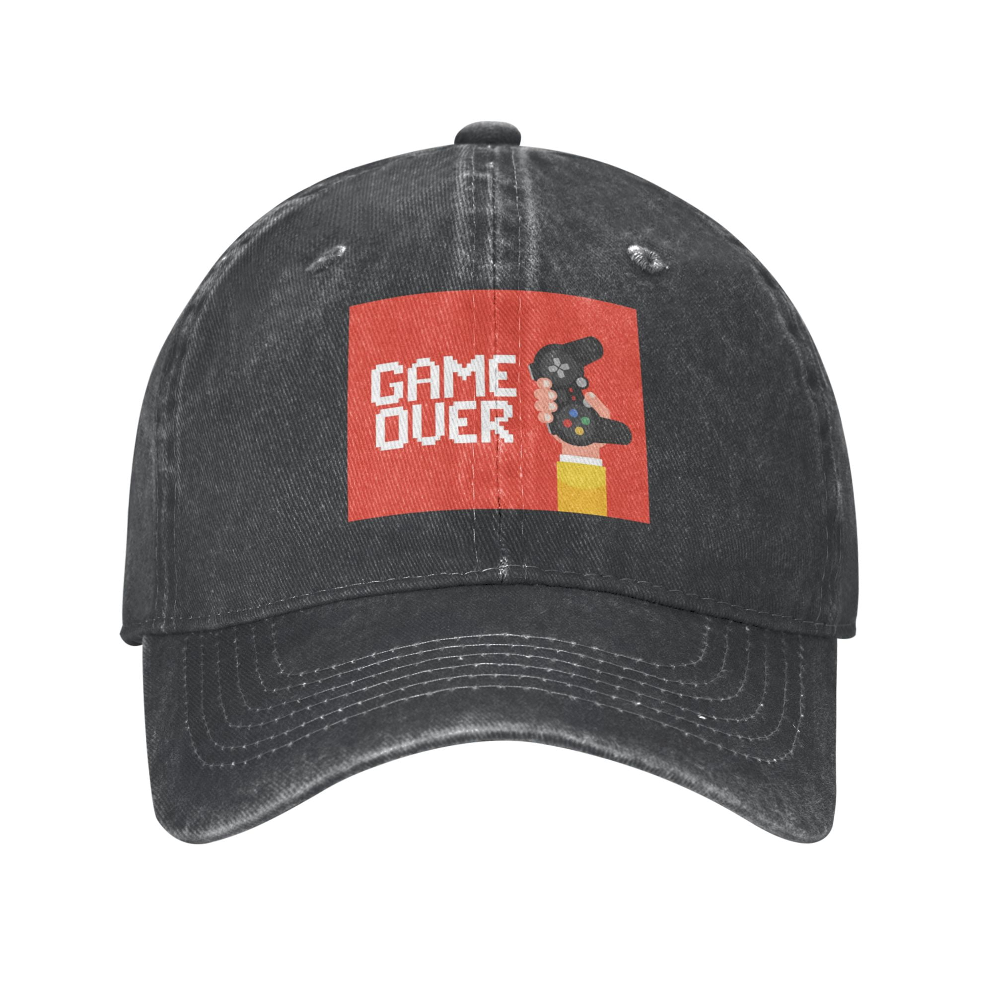 DouZhe Adjustable Washed Cotton Baseball Cap - Game Over Controller ...