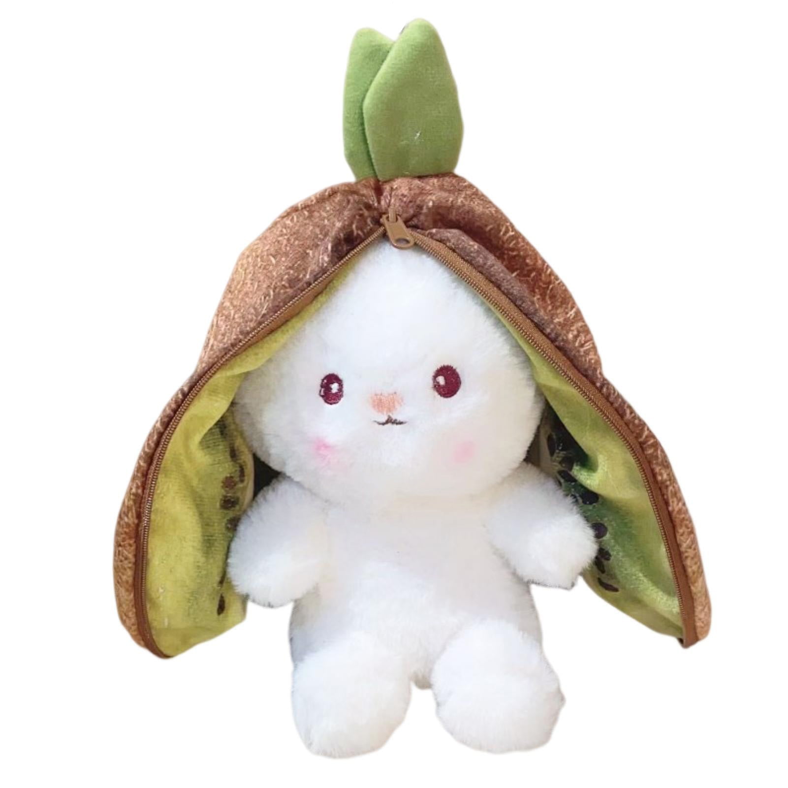 Yesbay 18cm Rabbit Plush Toy with Zipper, Watermelon Pineapple Kiwi ...