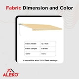 ALEKO Home Awning Fabric Replacement for Porch and Deck, 13'x10', Ivory ...
