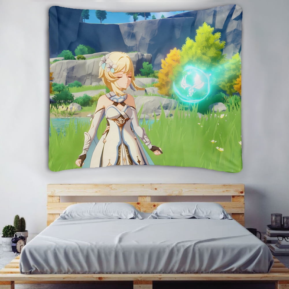Genshin Tapestry for Bedroom,Genshin Impact Living Room Home Decor for ...