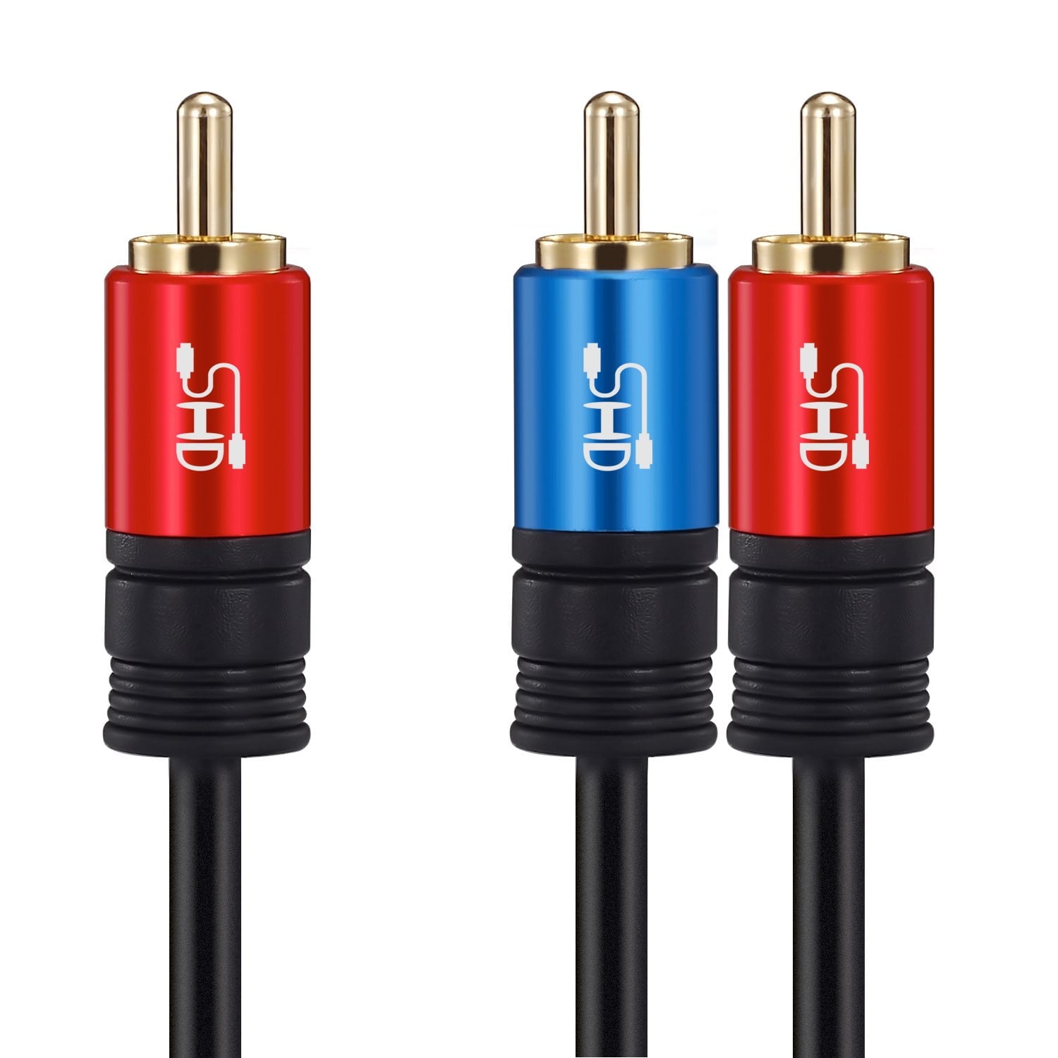Cable de subwoofer RCA a 2RCA Cable de audio 2RCA a 1RCA Adaptador RCA ...