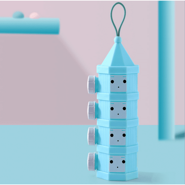 Milk powder dispenser, multilayer separation, 4 grids blue - Walmart.ca