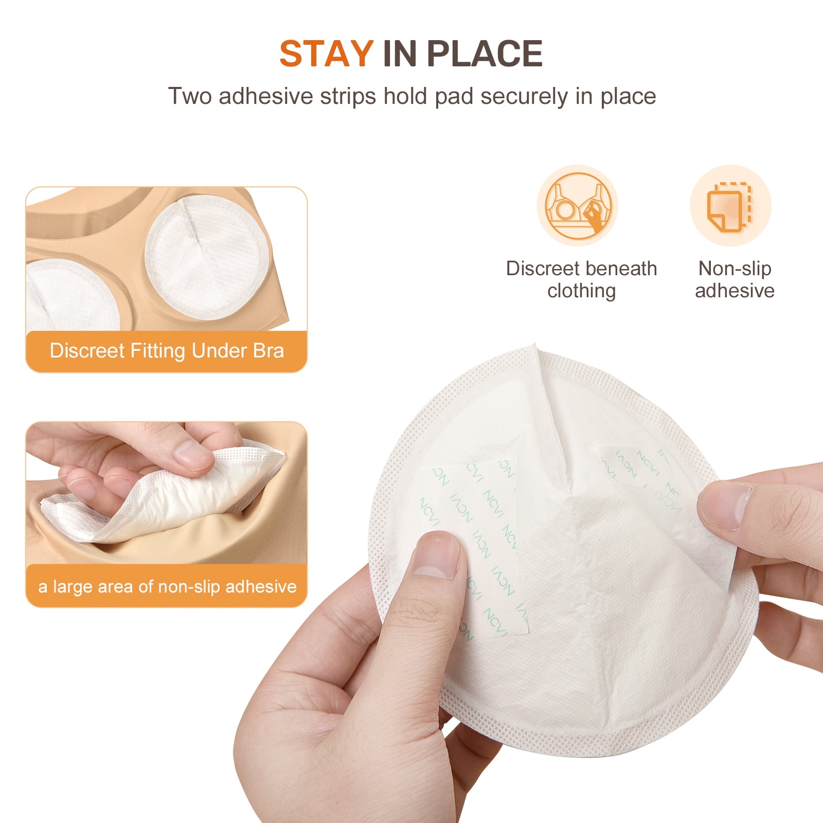NCVI Disposable Nursing Breast Pads for Women -Ultra Thin Breastfeeding ...