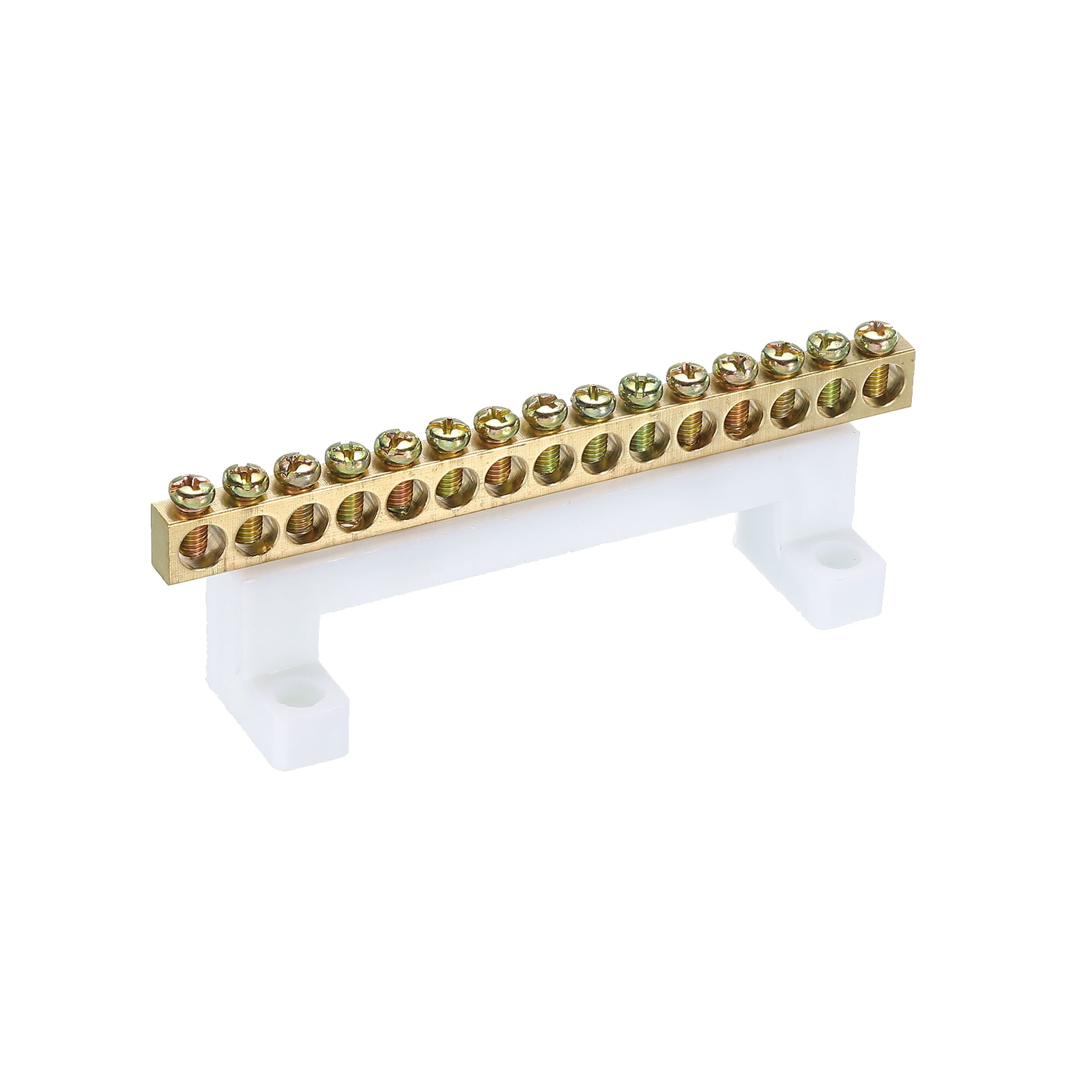 Uxcell Terminal Ground Bar Electrical Block Barrier Brass Bridge Design ...