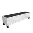 Lerze Wooden Solid Plastic Tv Stand - Bendire White - Walmart.com