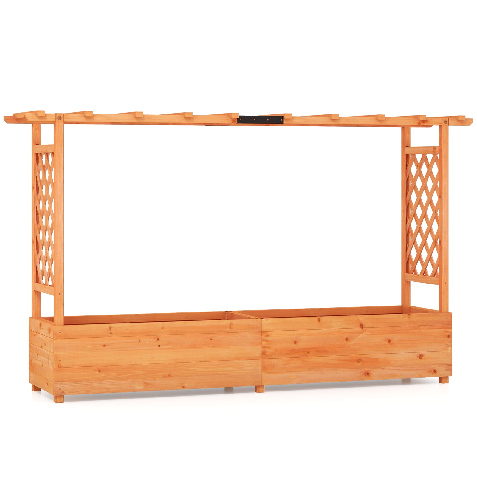 Click here for Topbuy 1pc Raised Garden Bed With Trellis Wood Ele... prices