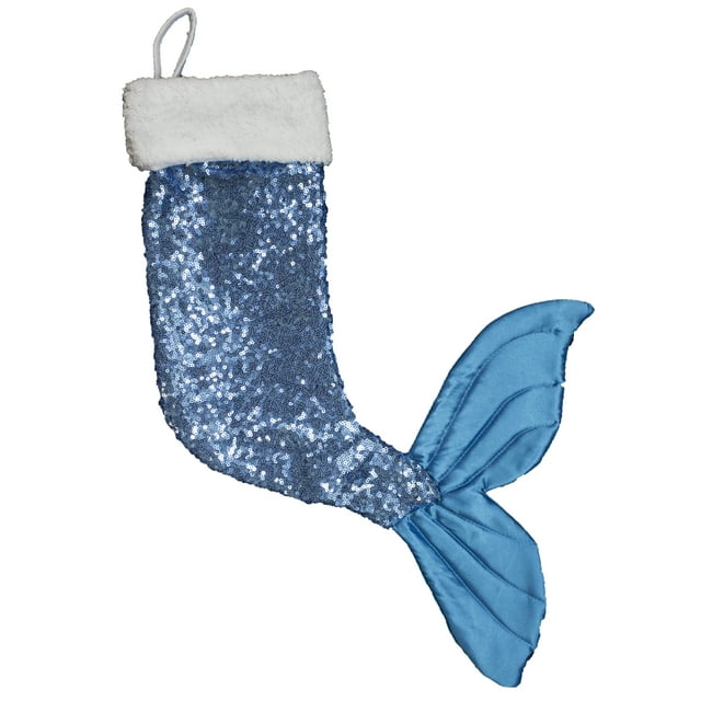 21 Inch Sparkly Mermaid Tail Christmas Stocking - Walmart.com