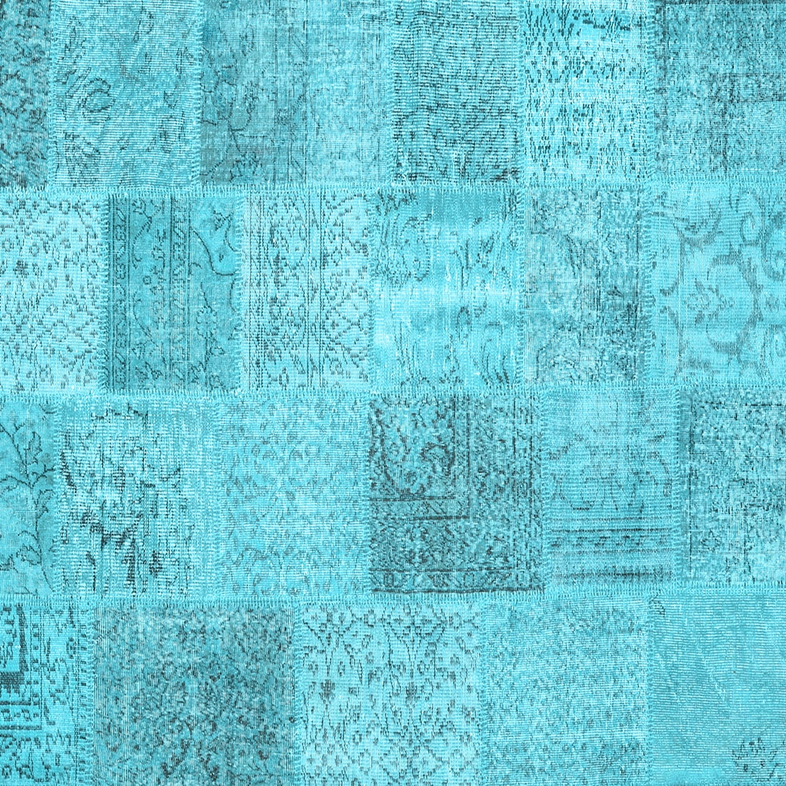 Ahgly Company Indoor Square Patchwork Light Blue Transitional Area Rugs ...