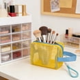 AOOOWER Clear Meshes Cosmetic Pouch With Large Capacity Makeup Bag For ...