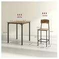3 Piece Pub Table Set, Kitchen Table and Chairs, Square Dining Table ...