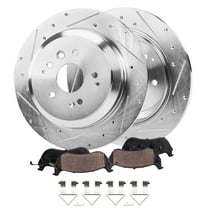 Detroit Axle - Rear Disc Rotors Ceramic Brake Pads for 2019-2025 Ram ...