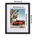 20x24 Picture Frame in Black Wooden Grain With Polished Plexiglass ...