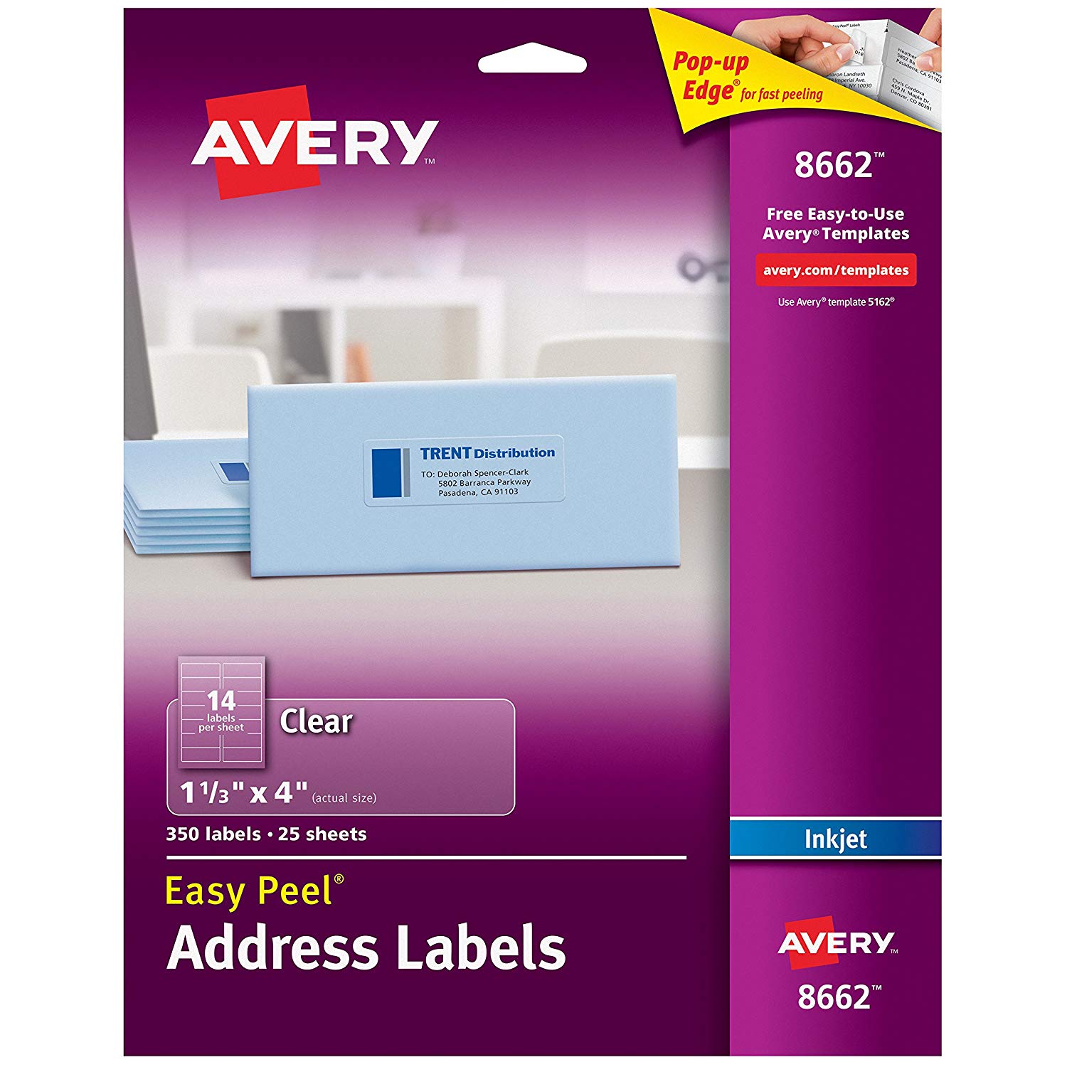 Matte Frosted Clear Address Labels For Inkjet Printers 1 1 3 X 4 Matte Frosted Clear Address Labels For Inkjet Printers 1 1 3 X 4