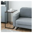 C-Shaped Side Table, Industrial End Table with Metal Frame, Sofa Couch ...