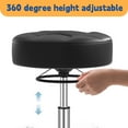 Heavy-duty mobile stool, height adjustable, quiet design, anti-tip ...