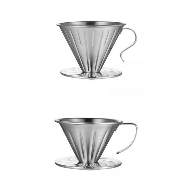 Set of 2 Pieces Pour Over Coffee Dripper Stainless Steel Accessories ...